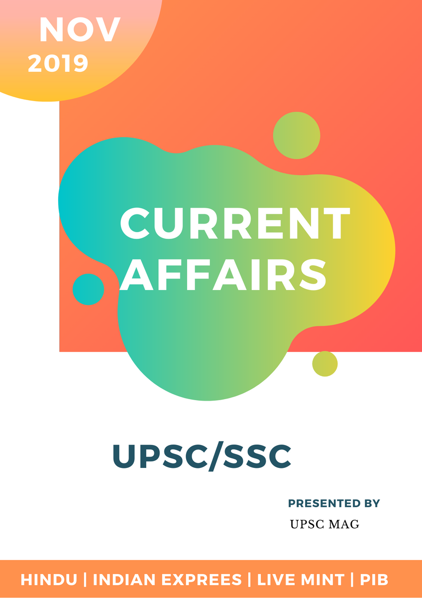 MAG Current Affairs November 2019 for UPSC PDF – IAS Notes Wala